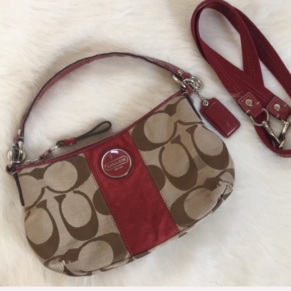 Coach | Bags | Coach Signature Monogram Bag With Extra Strap | Poshmark